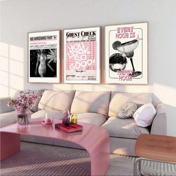 Rebellious Rose | Art | Set Of 3 Preppy Retro Aesthetic Y2k Poster ...